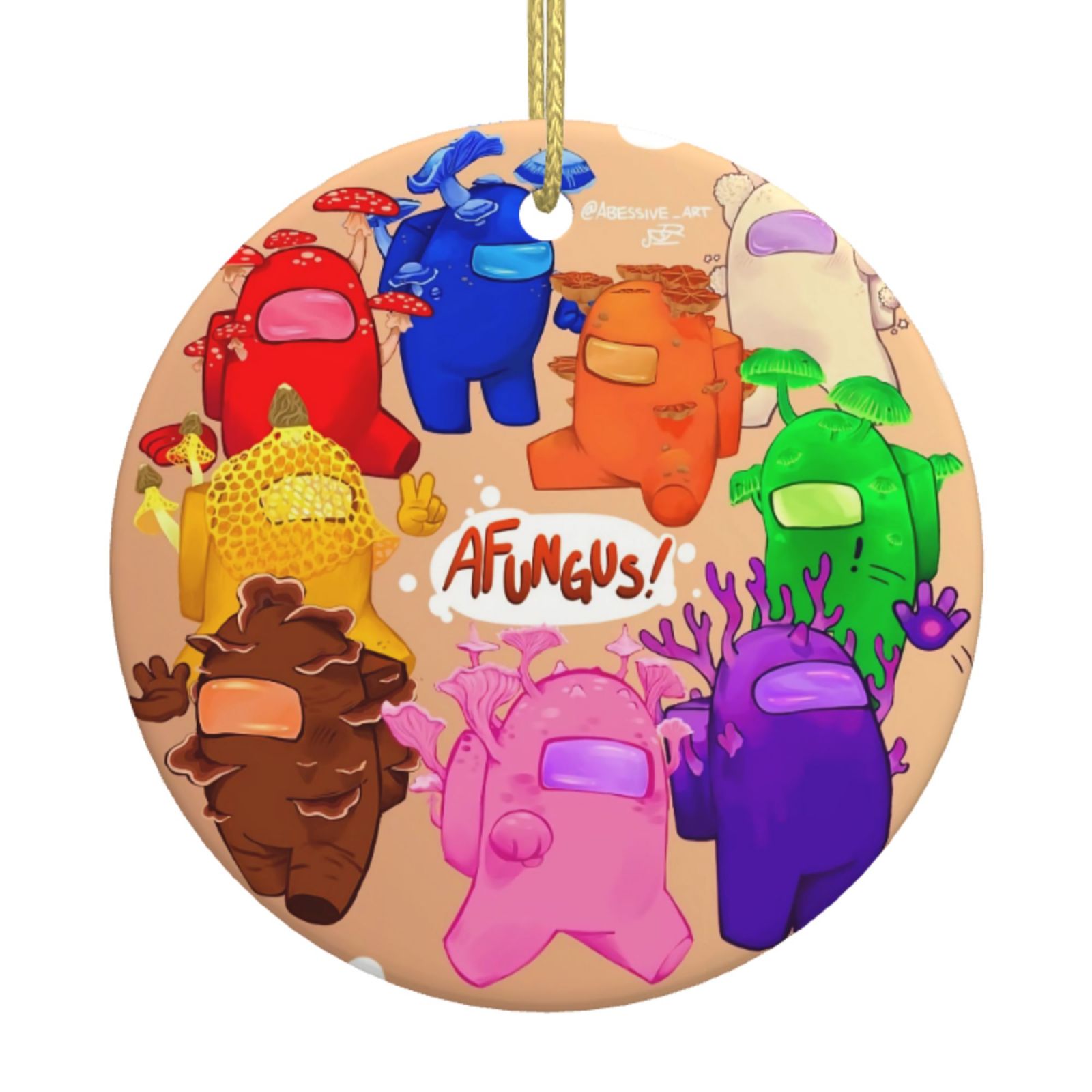 Gaming Among-Us Imposter Crewmate Christmas Ornaments,Ceramic Xmas ...