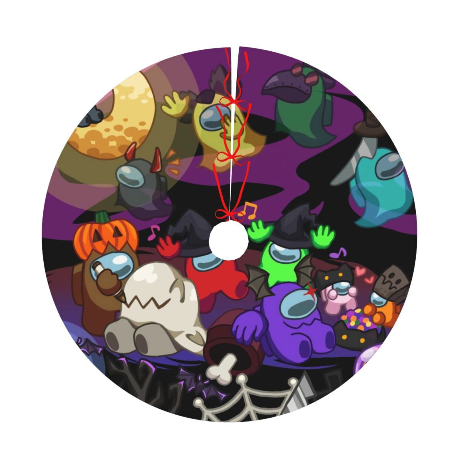 Gaming Among-Us Imposter Crewmate Christmas Tree Skirt 48 Inch,Soft and ...