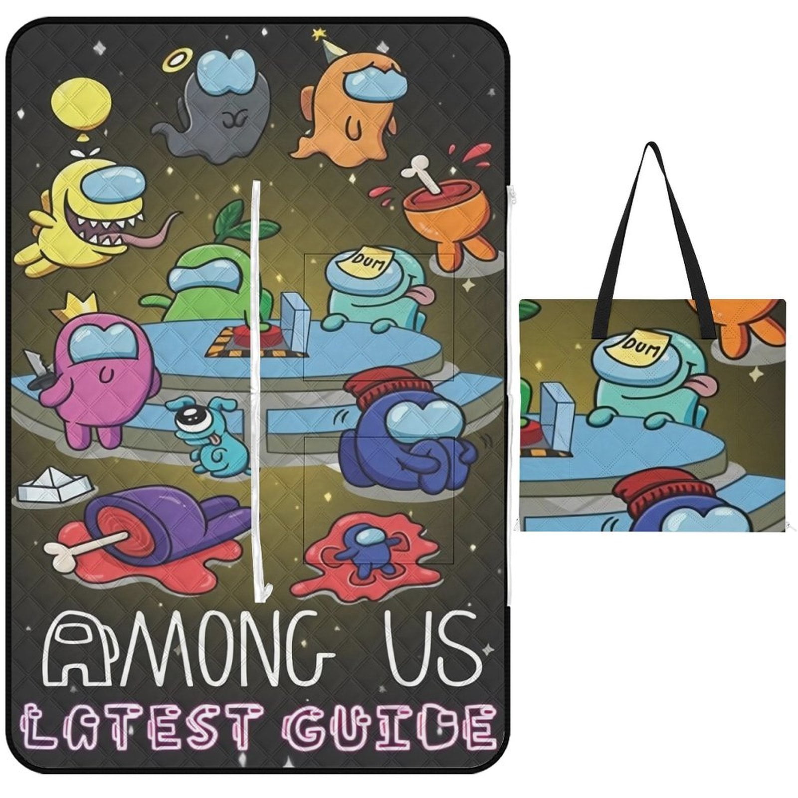 Gaming Among-Us Imposter Crewmate Extra Large Picnic Outdoor Blanket,59 ...
