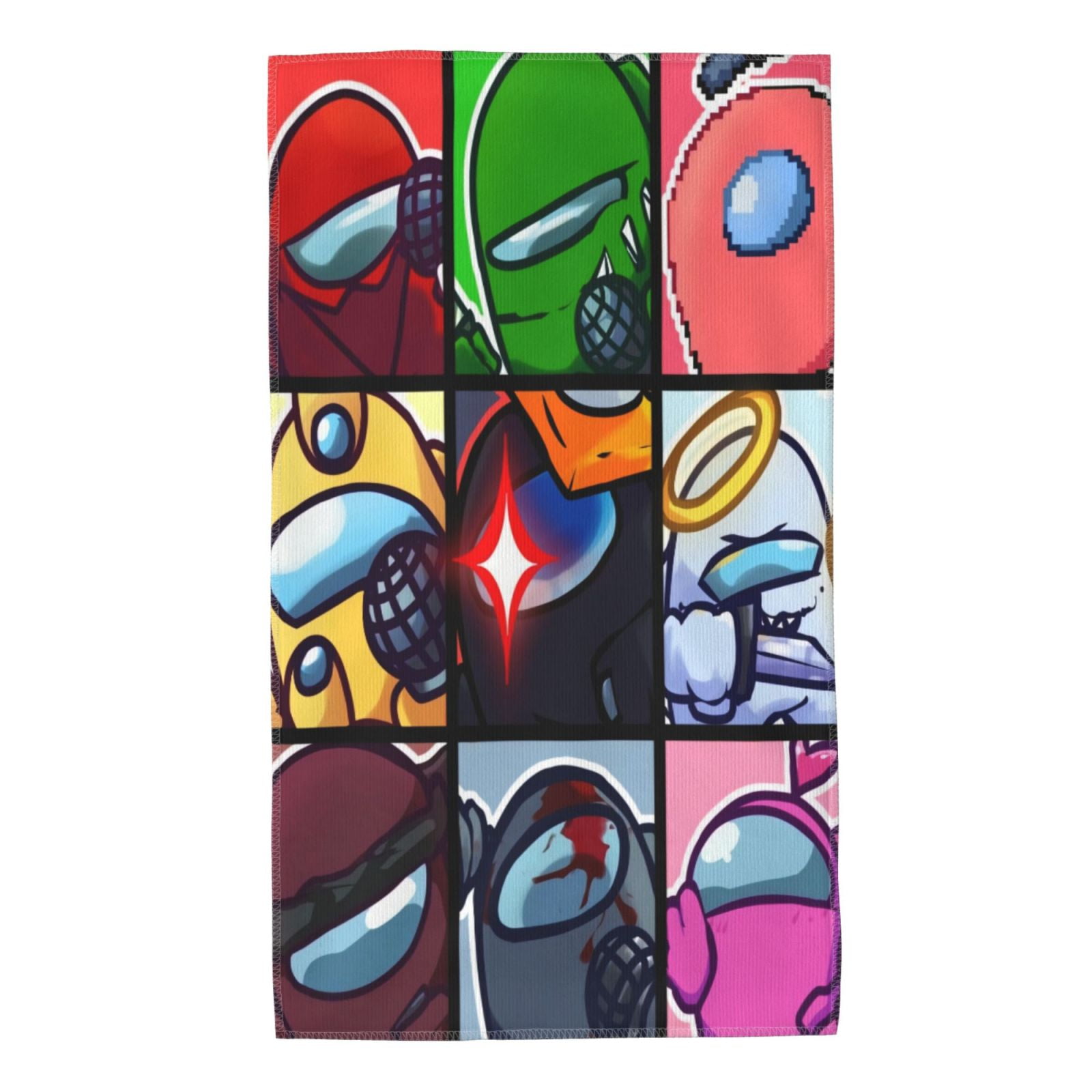 Gaming Among-Us Imposter Crewmate Hand Towels for Bathroom,Face Towels ...