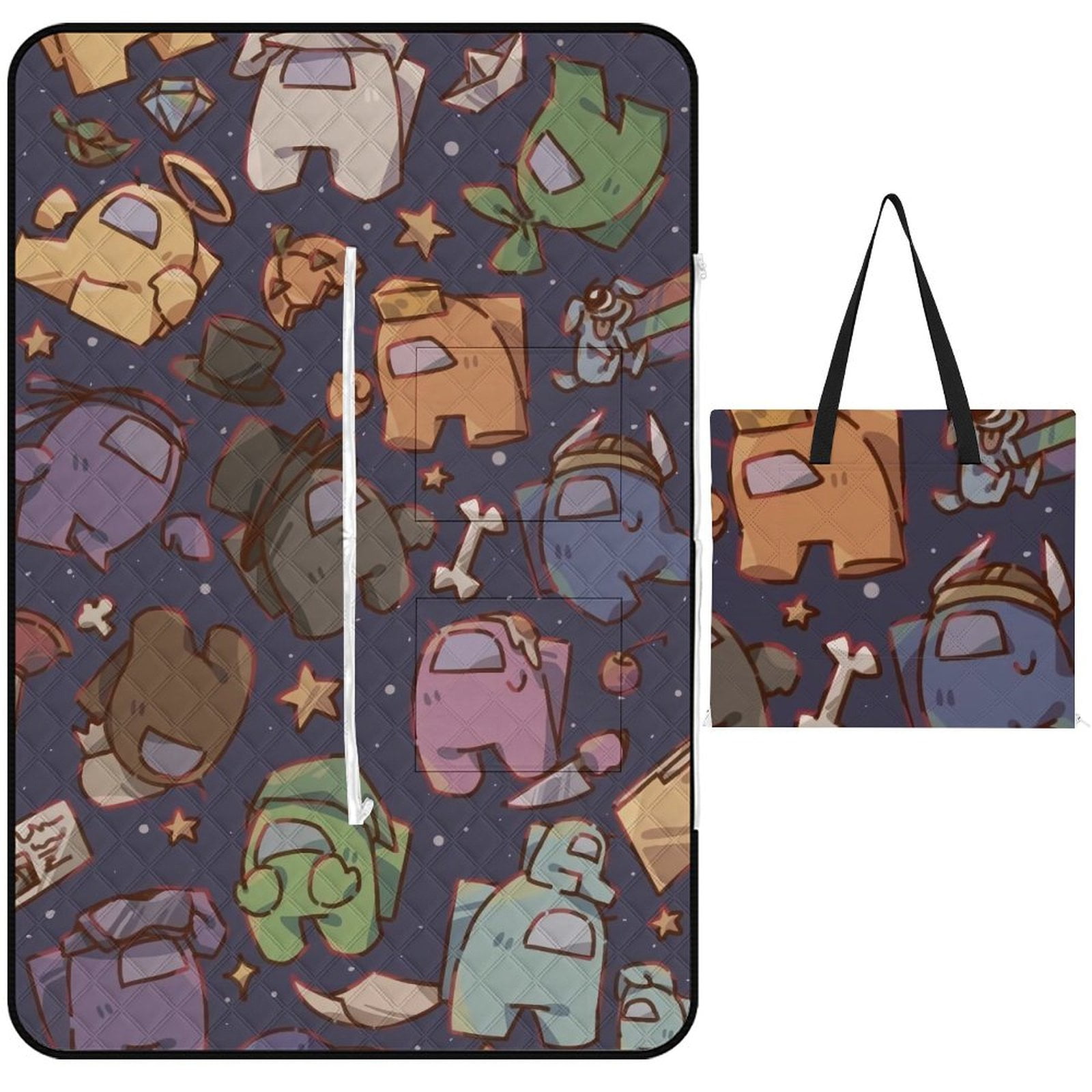 Gaming Among-Us Imposter Crewmate Picnic Blankets 59"x39" Extra Large ...