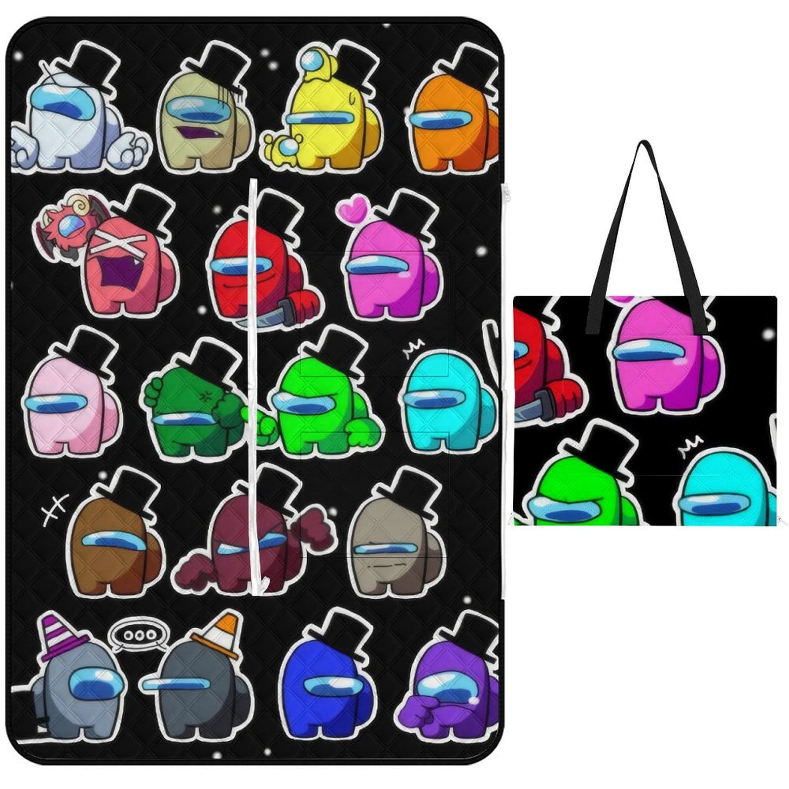 Gaming Among-Us Imposter Crewmate Picnic Blankets 59"x39" Extra Large ...