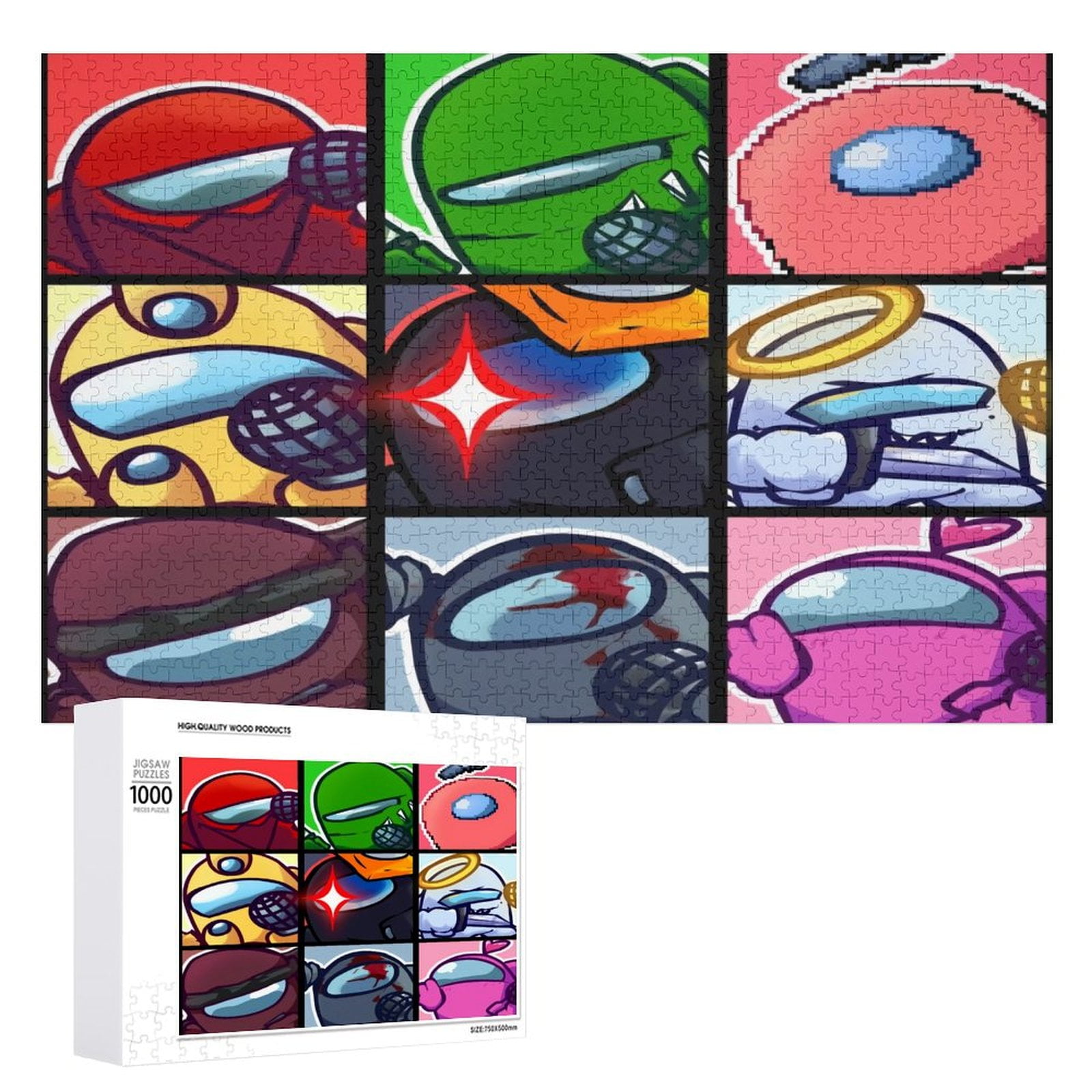 Gaming Among-Us Imposter Crewmate Puzzles- 1000 Piece Jigsaw Puzzle for ...