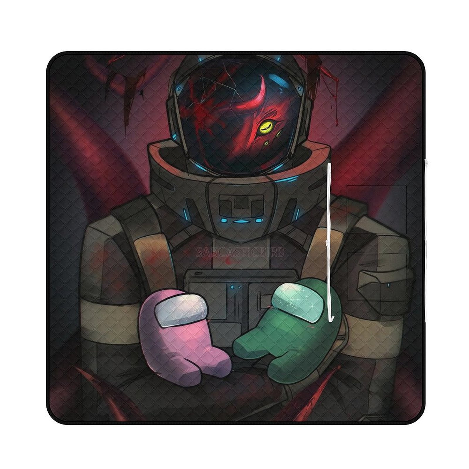 Gaming Among-Us Imposter Crewmate Reactor Picnic Blankets,78x78 ...