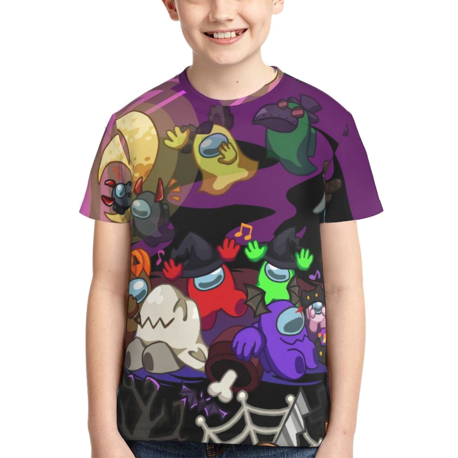 Gaming Among-Us Imposter Crewmate Shirt for Boys Girls Tees,Casual Soft ...