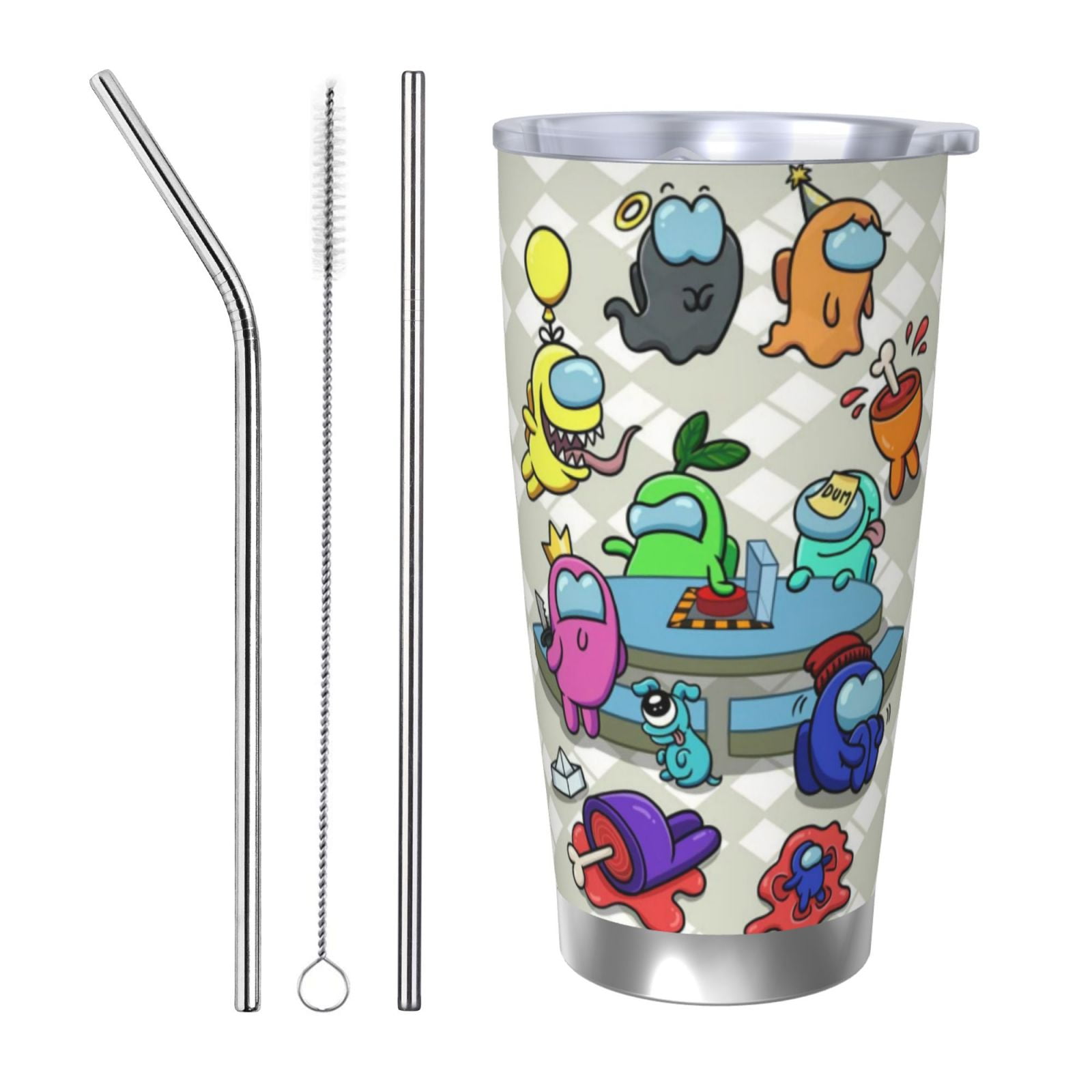 Gaming Among-Us Imposter Crewmate Water Bottle,Coffee Cups,Insulated ...