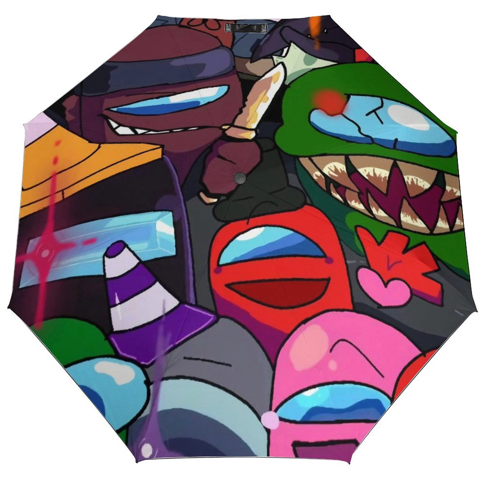 Gaming Among-Us Imposter Crewmate Windproof Travel Umbrella,Automatic ...