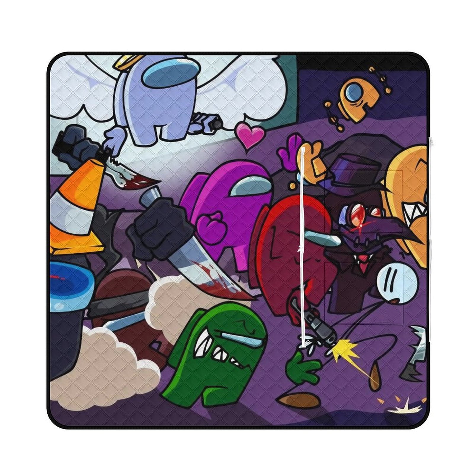 Gaming Among Us Impostors Mod Picnic Blankets 59"x59" Extra Large ...