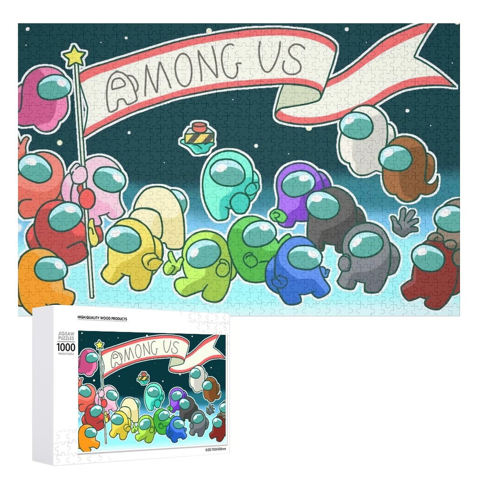 Gaming Among Us Puzzles- 1000 Piece Jigsaw Puzzle for Adults Challenging Puzzle Perfect for Game ...