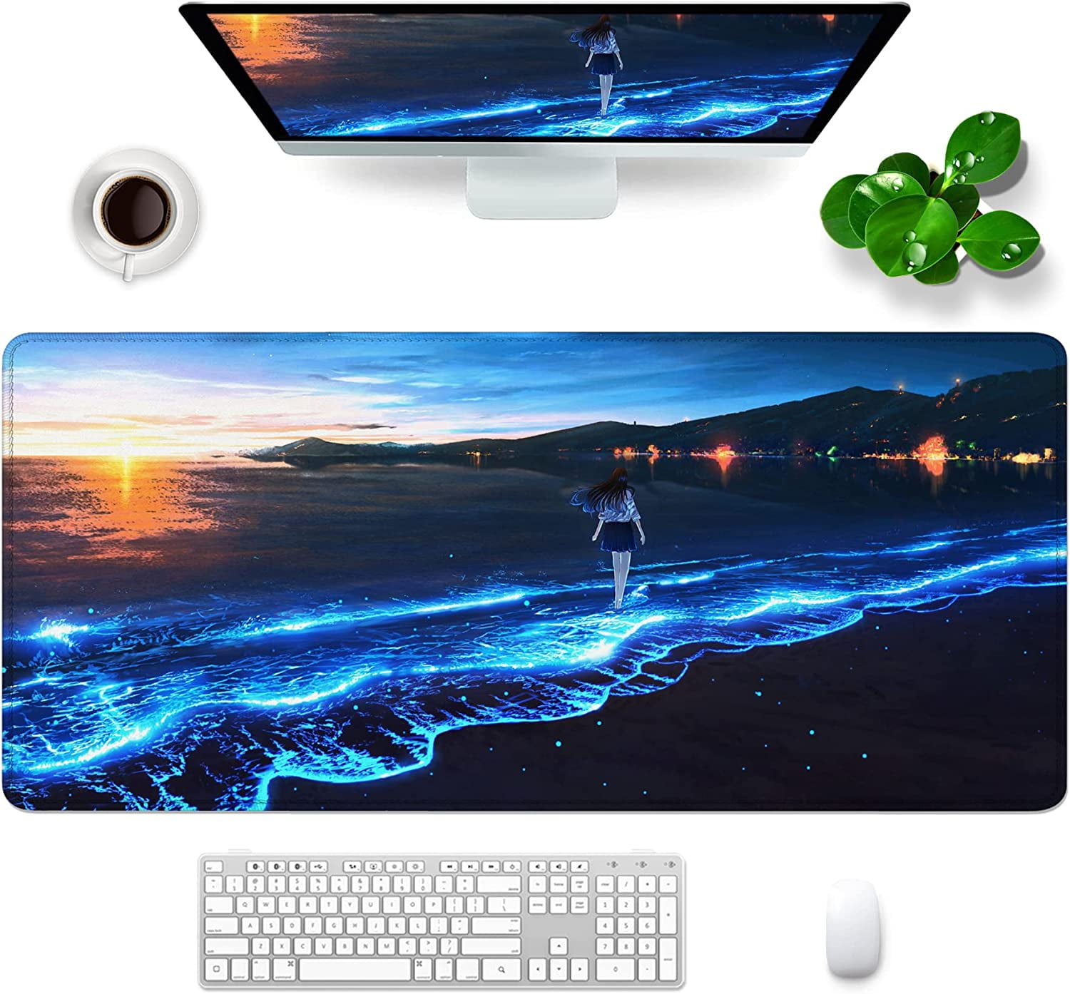 Gaming Anime Mouse Pad XXL Extra Large Mouse Pad for Desk 35x15.7x0 ...