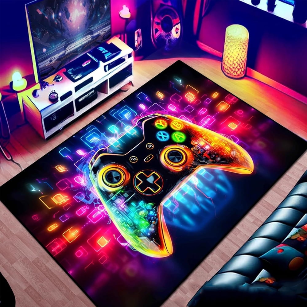 Gaming Area Rugs for Boys Cool Game Style Bedroom, Video Games Bedroom ...