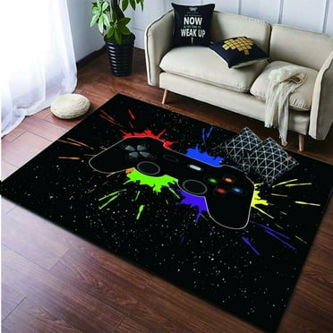 Modern Abstract Area Rugs Navy Blue Gold Marble Carpet For Living Room ...