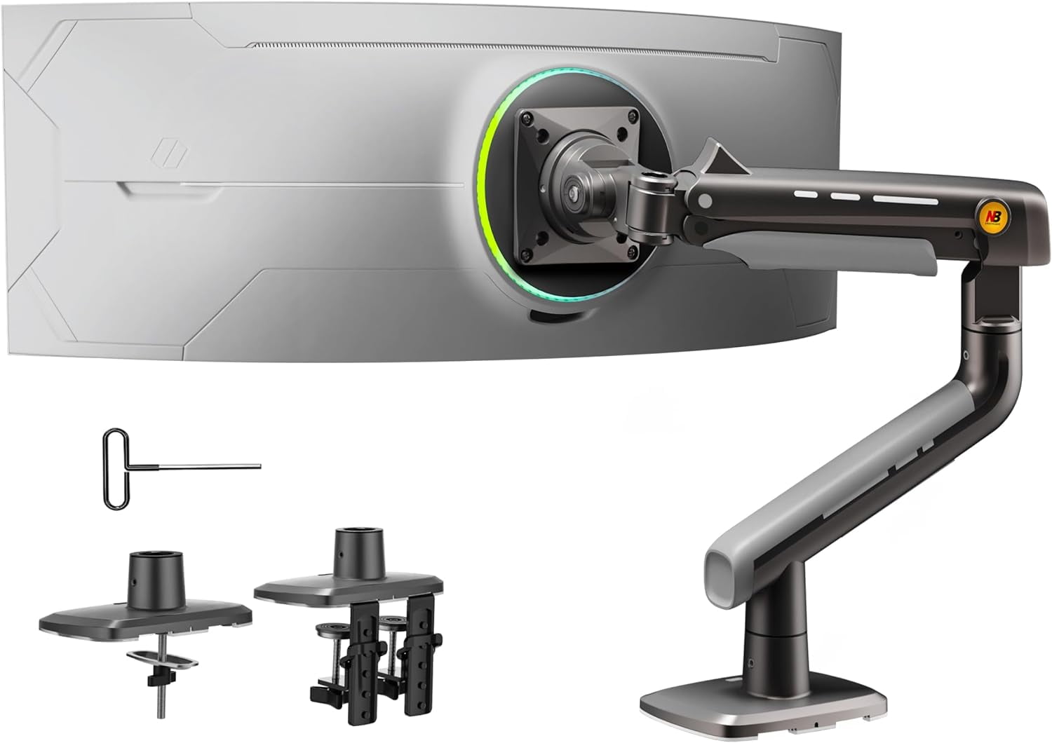 Gaming -Arm for Flat/Ultrawide/Curved Monitors 27'' to 50 inch, Mount ...