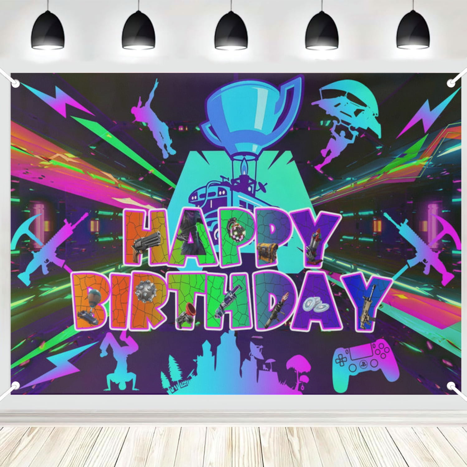 Gaming Backdrop for Birthday Party Decorations Game Background for Baby ...