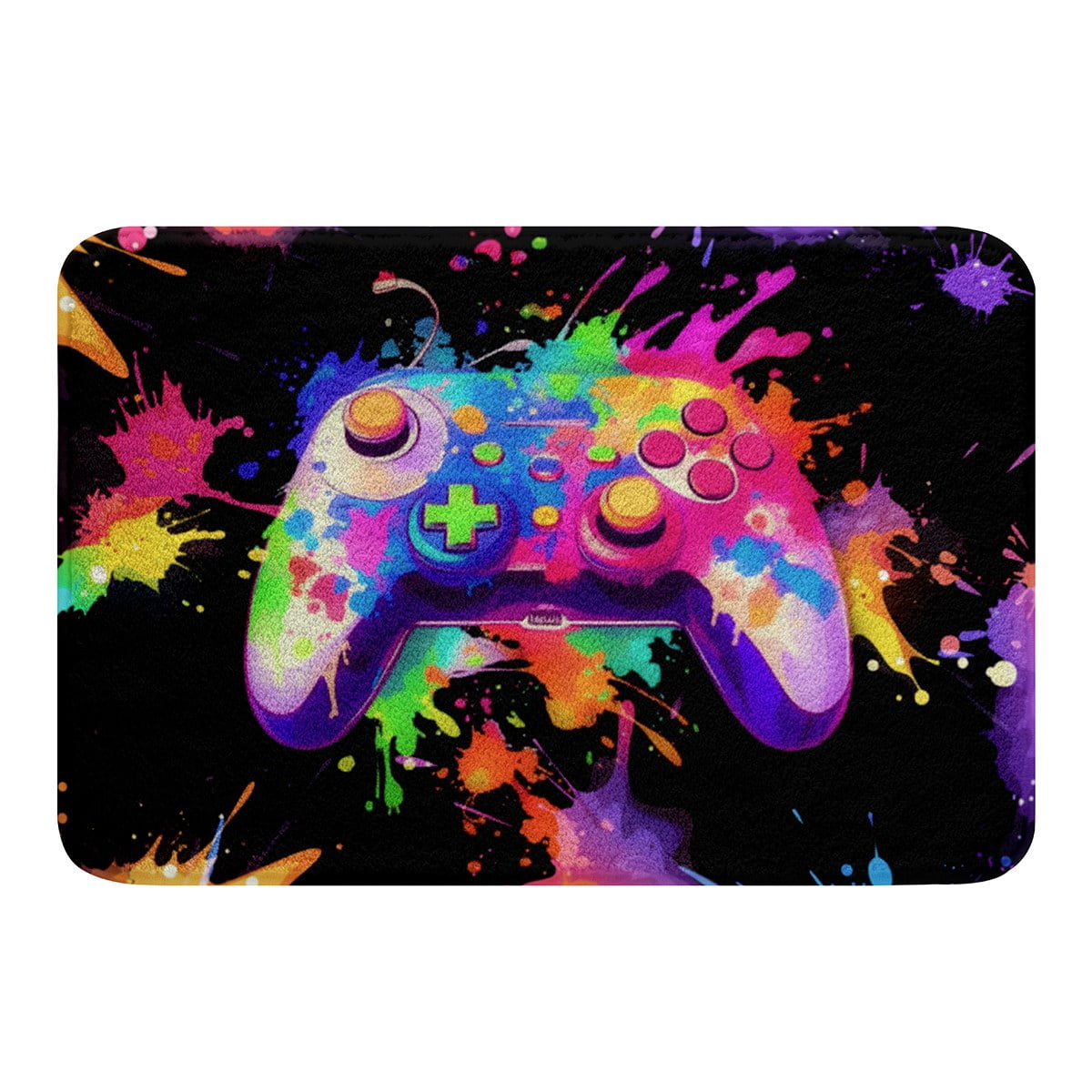 Gaming Bath Mat Rainbow Tie Dye 16"x24" Bathroom Accessories for Boys ...