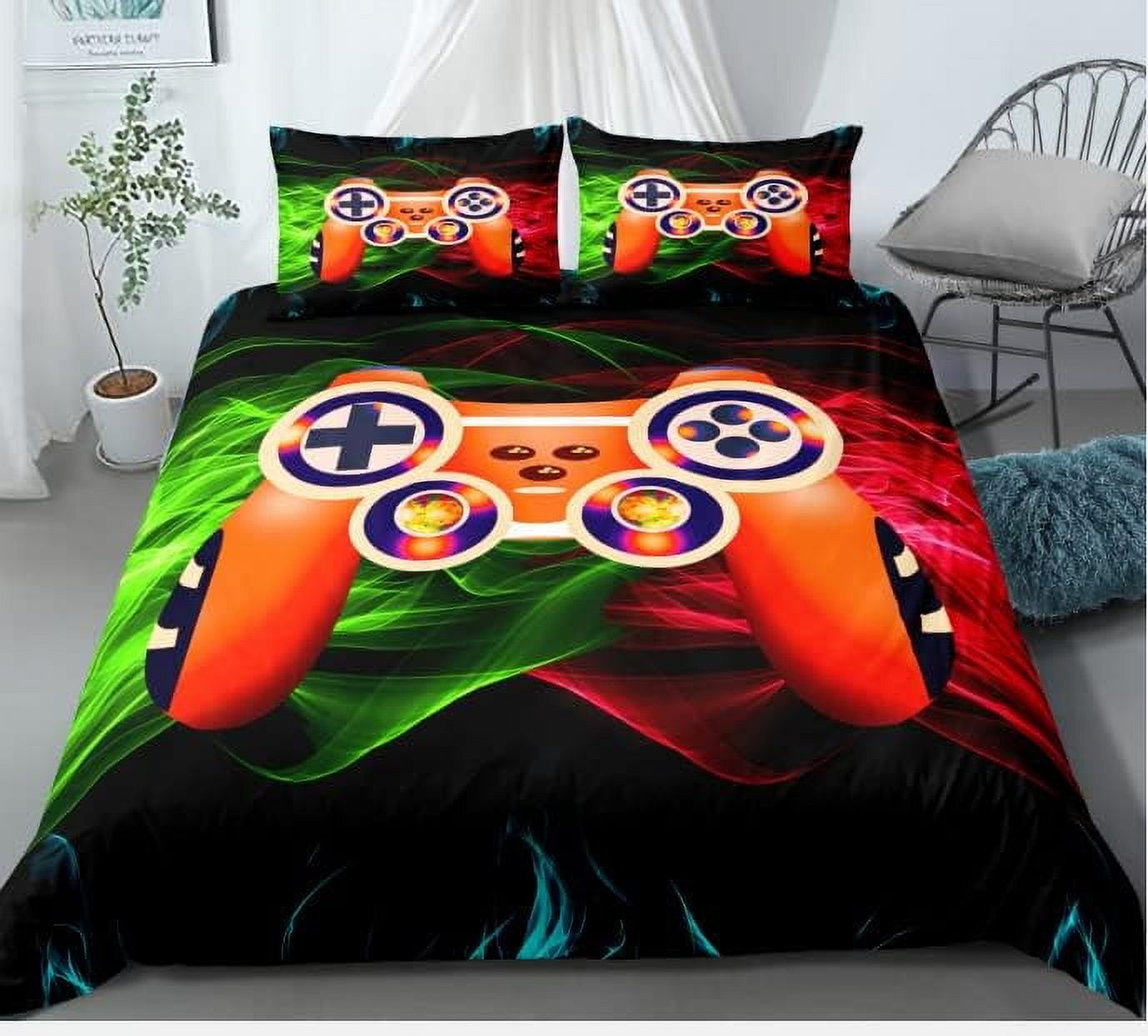 Gaming Bedding Set for Kids Boys Girls Children Gamer Comforter Cover ...