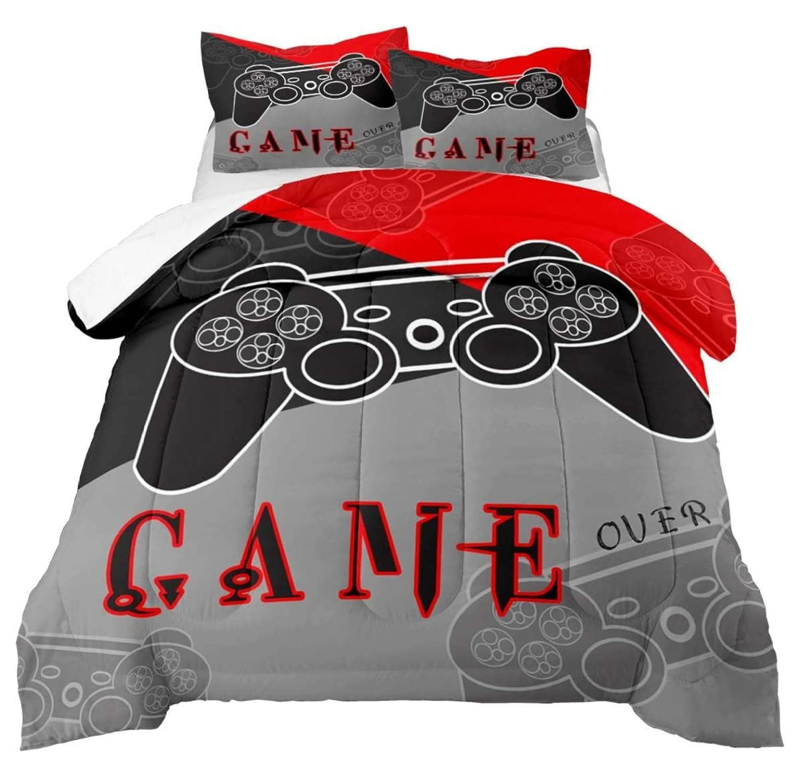 Gaming Bedding Sets for Boys Bedroom Fluffy Video Gamer Comforter Set ...