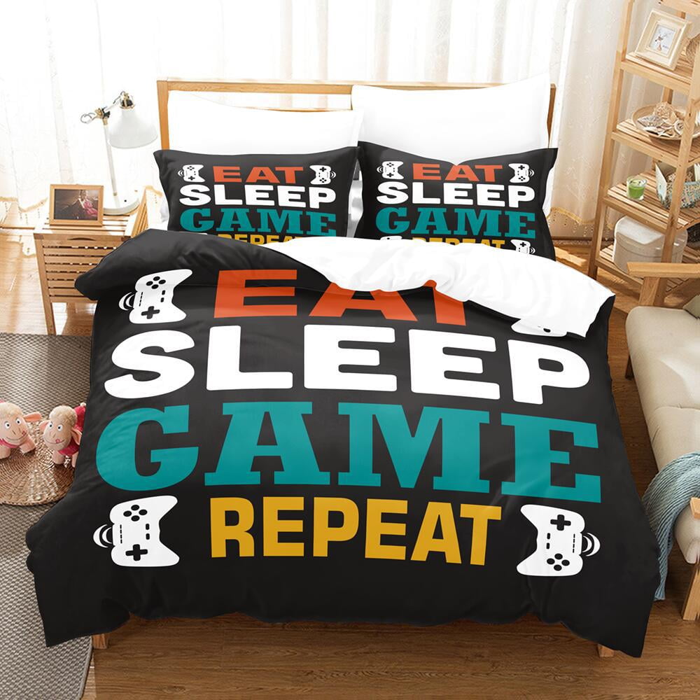 Gaming Bedding Sets for Boys Teen Video Game Duvet Cover Set for Kids ...