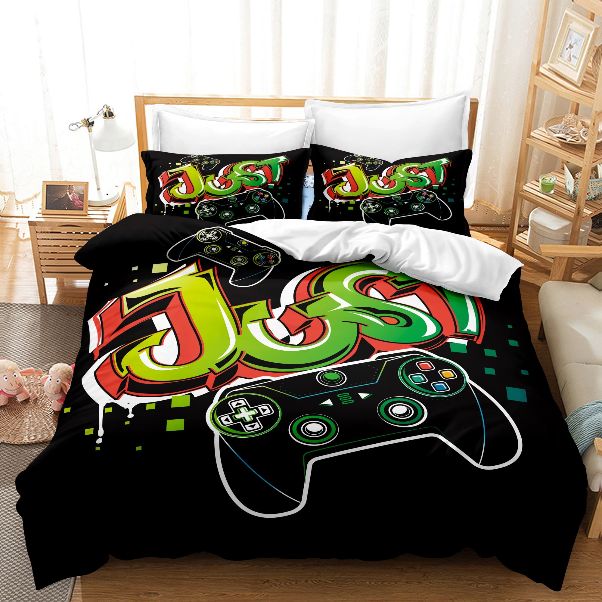 Gaming Bedding Sets Gamer Room Decor Game Playstation Comforter Cover ...