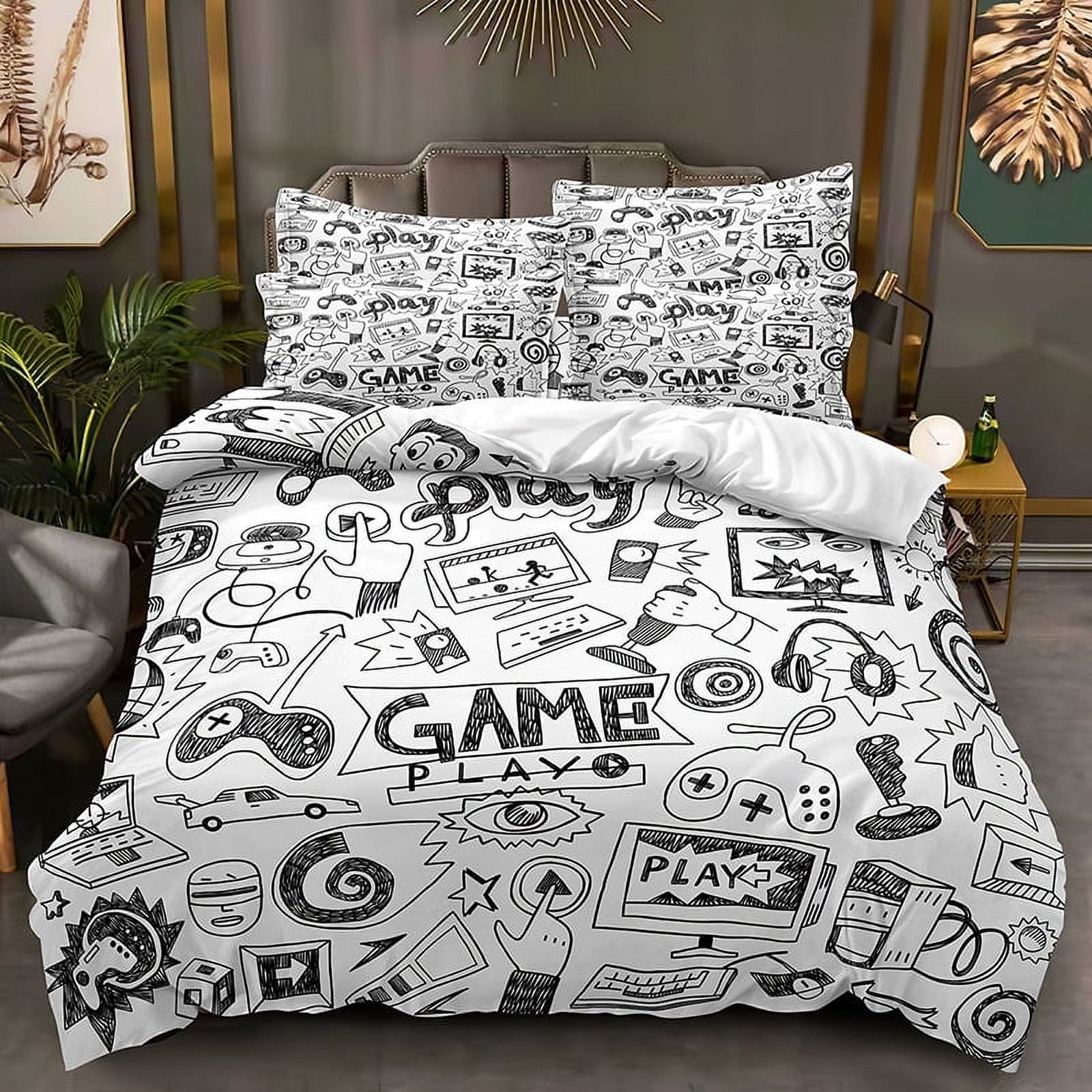 Gaming Bedding Sets Gamer Room Decor Game Playstation Comforter Cover ...