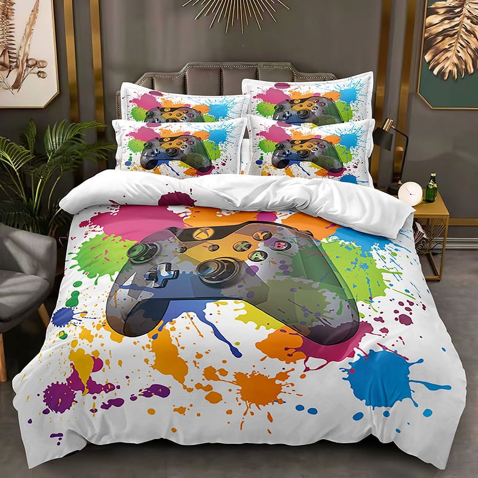 Gaming Bedding Sets Gamer Room Decor Game Playstation Comforter Cover ...