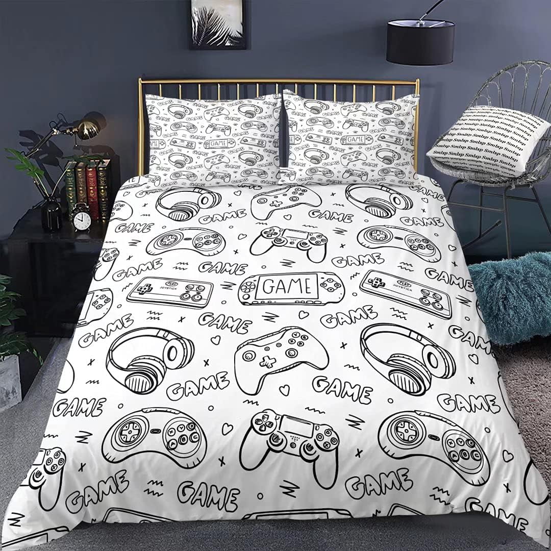 Gaming Bedding Sets for Boys Teen ,Kids Video Game Duvet Cover Set ...