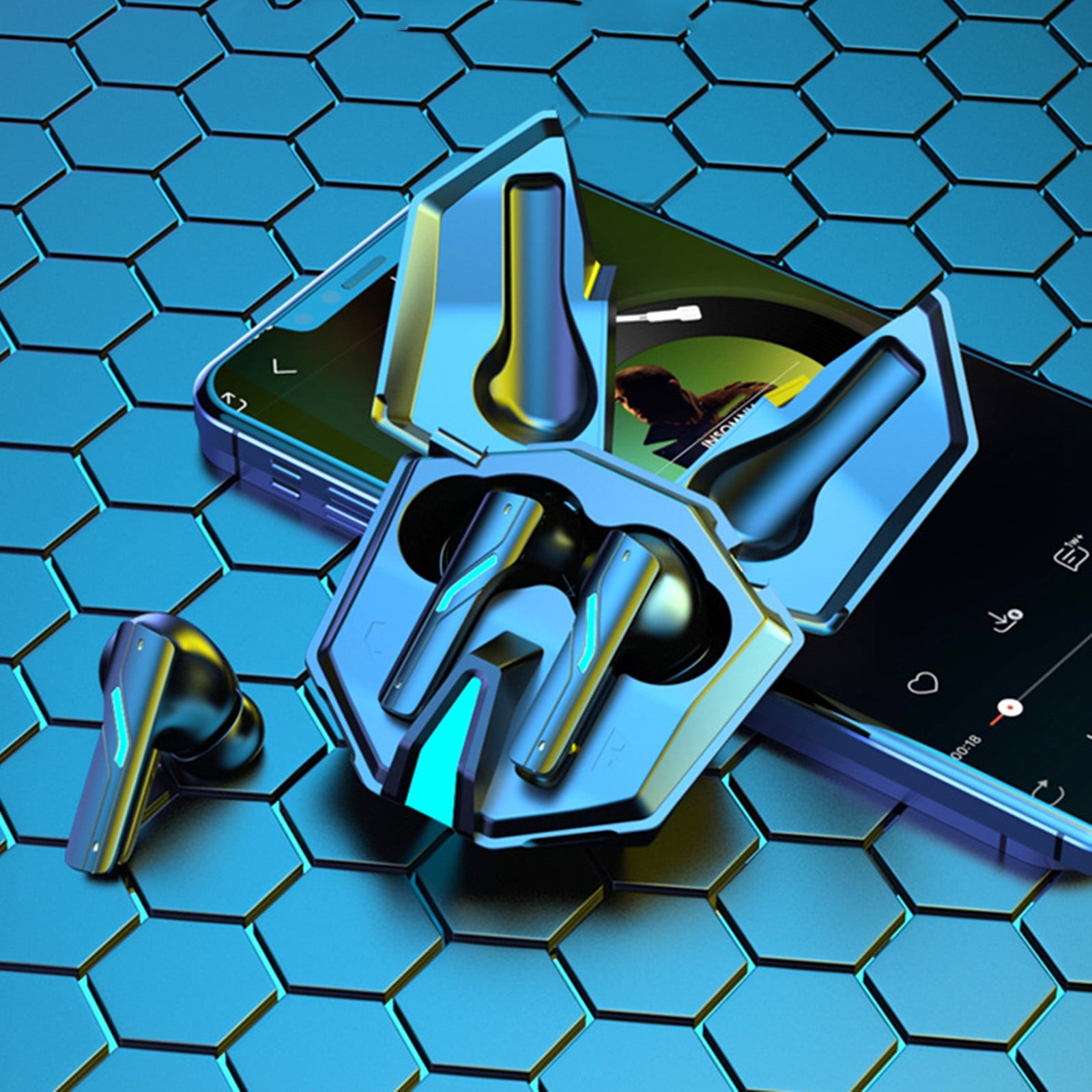 Gaming Bluetooth Headphones,Wireless Noise Cancelling Earbuds ...