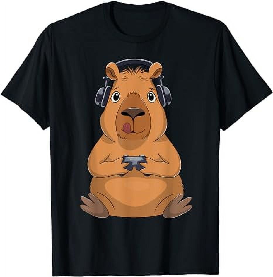 Gaming Capybara T-Shirt - Walmart.com