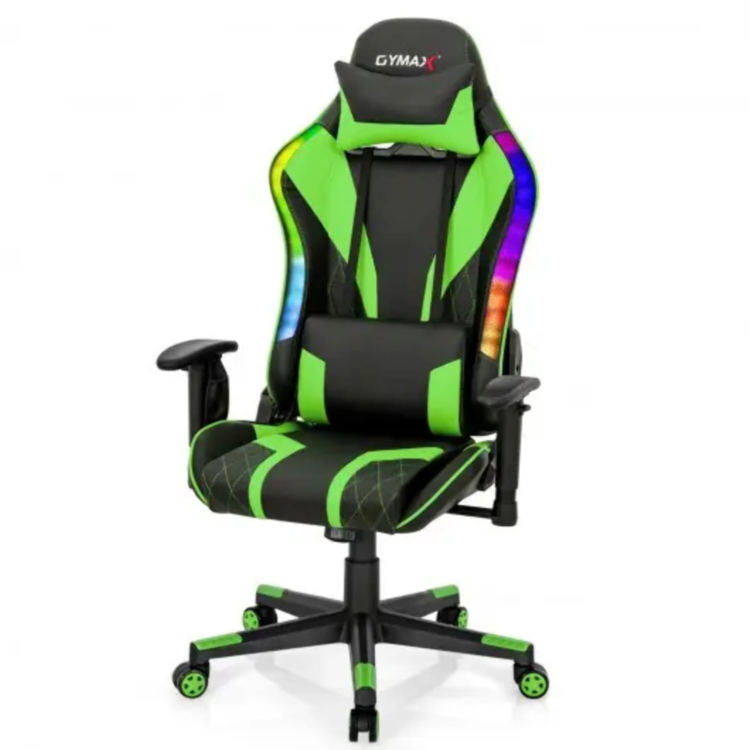 Gaming Chair Adjustable Swivel Computer Chair with Dynamic LED Lights ...