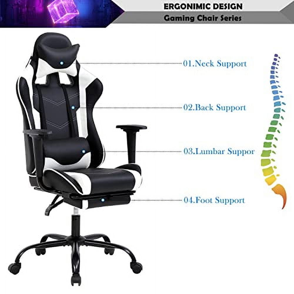Gaming Chair for Adults with Footrest Racing Chair PC Chair Silla Gamer ...
