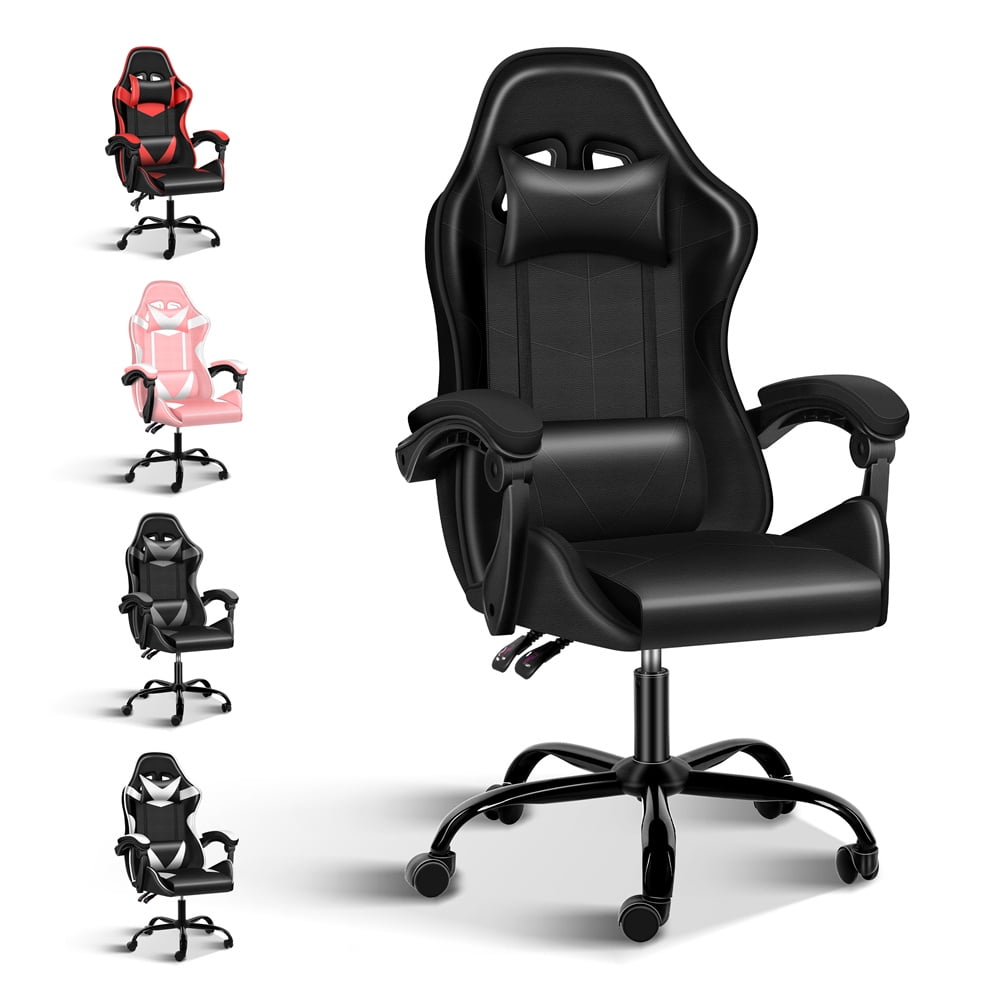 Gaming Chair with Backrest and Adjustable Seat Height, E-Sports Chair ...
