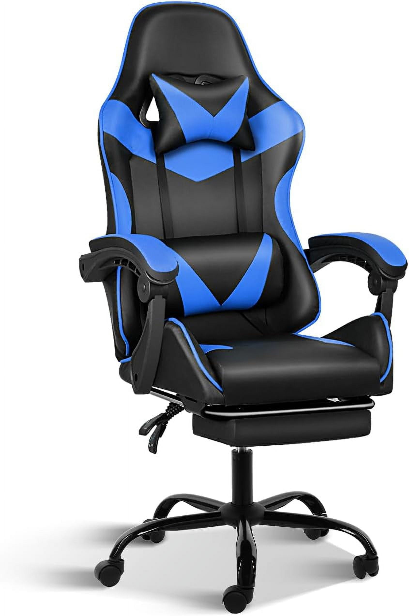 Gaming Chair, Backrest and Seat Height Adjustable Swivel Recliner ...
