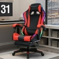 Gaming Chair, Computer Chair with Footrest and Lumbar Support, Height ...