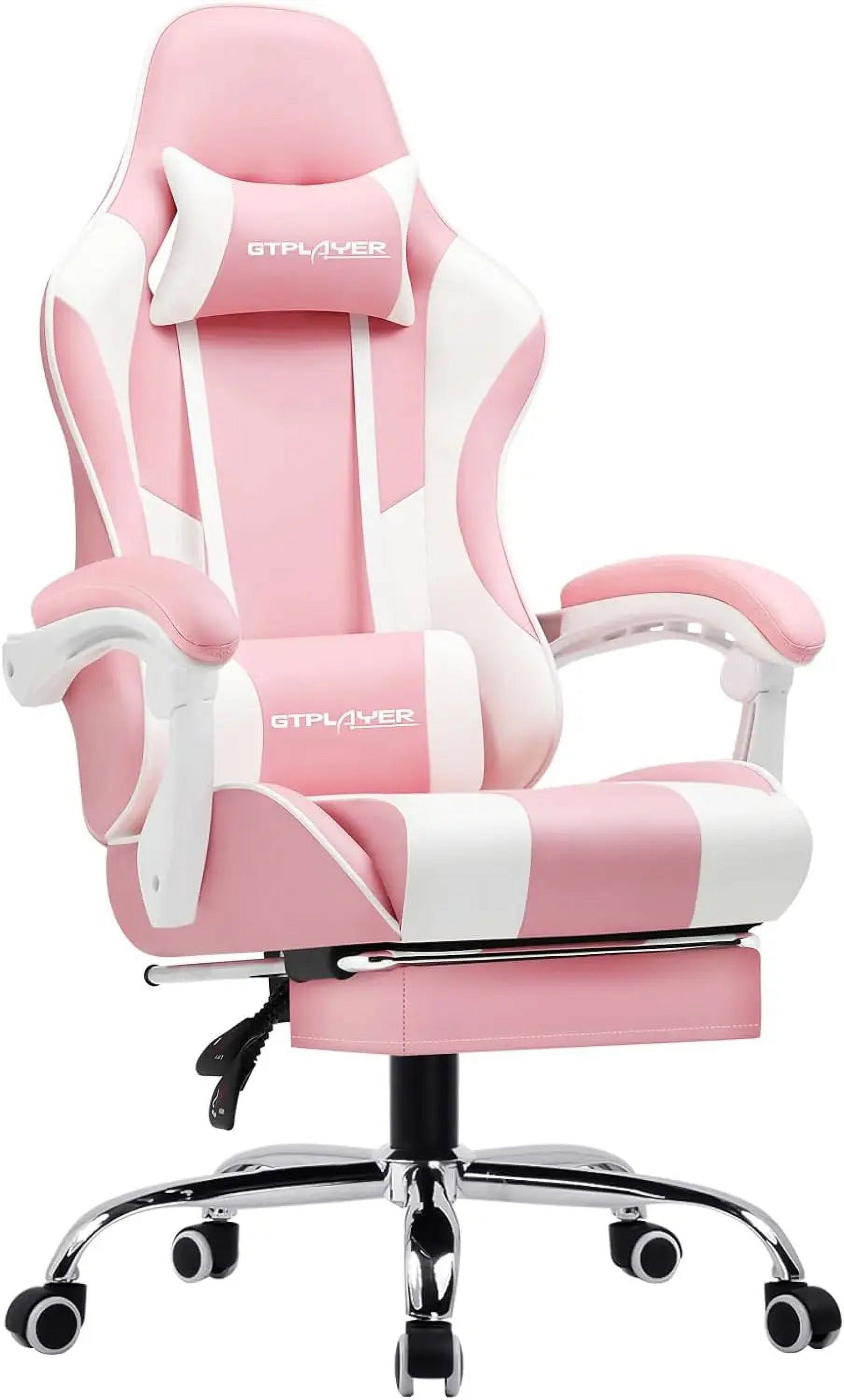 Gaming Chair, Computer Chair with Footrest and Lumbar Support, Height ...