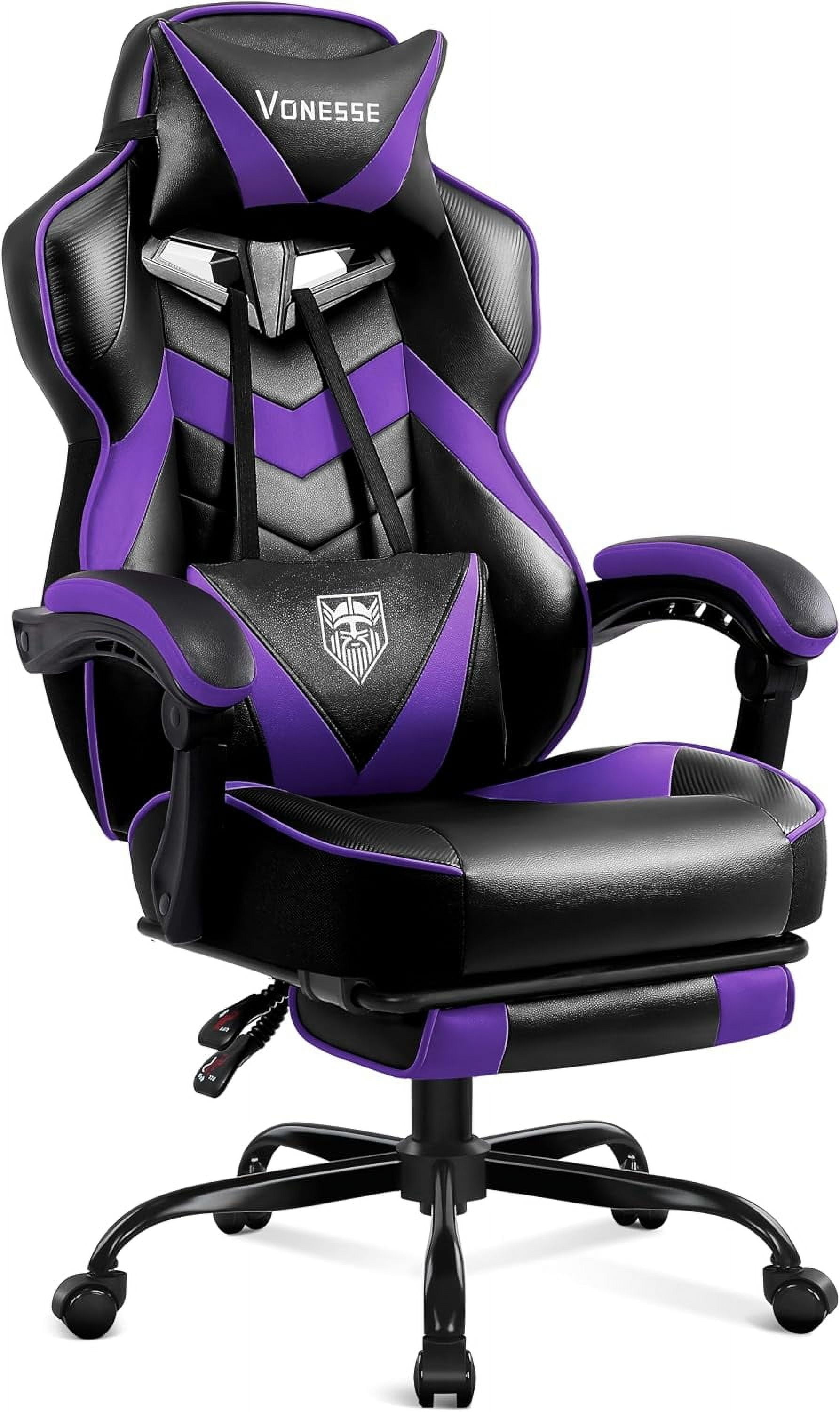 Gaming Chair,Computer Chair with Footrest and Massage,Reclining Gaming ...