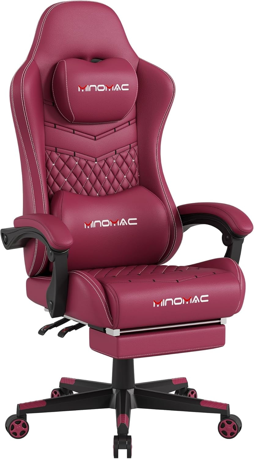 Gaming Chair, Ergonomic Computer Gaming Chair, Retractable Footrest ...