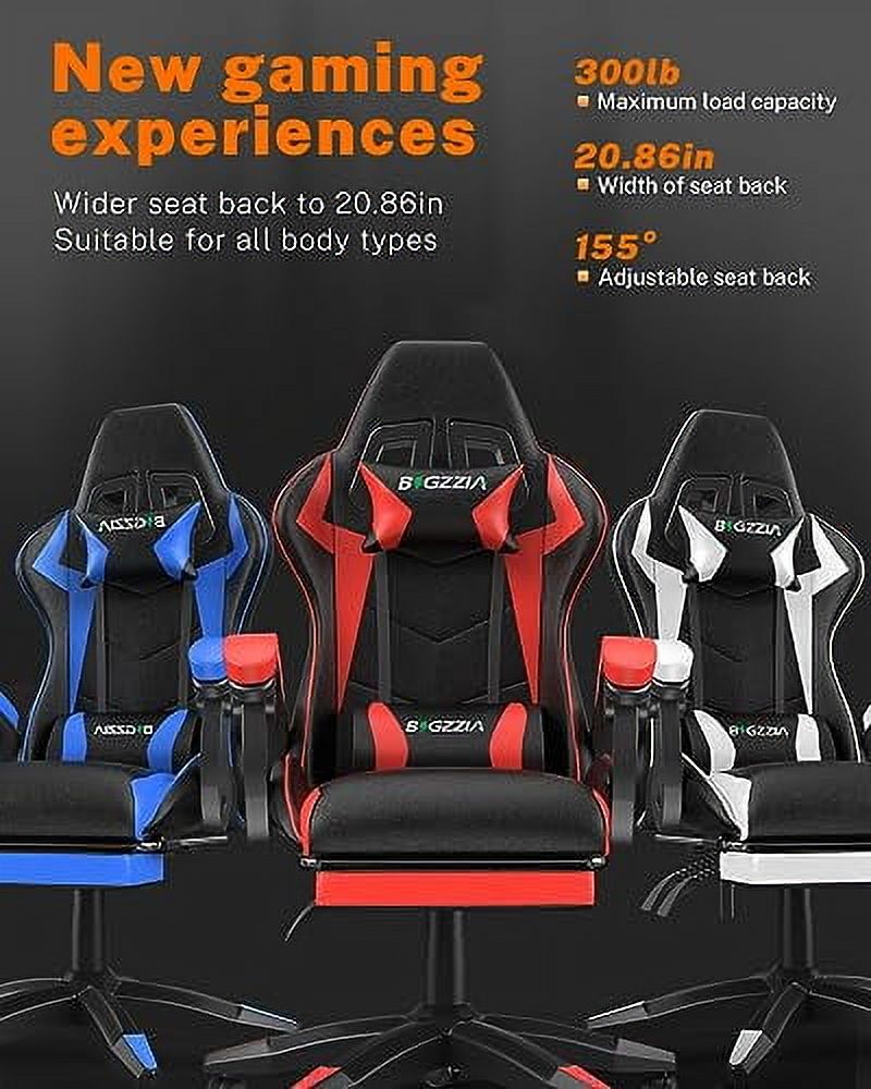 Gaming Chair with Footrest, High Back Ergonomic Computer Gamer Chair ...
