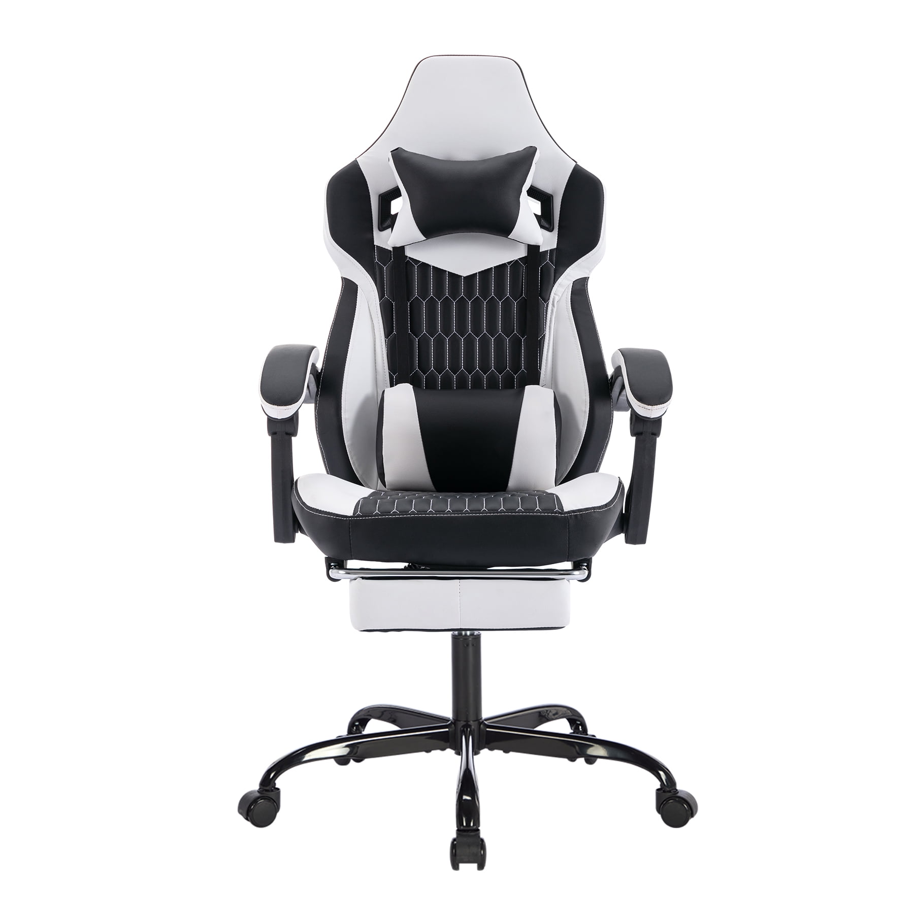 Gaming Chair with Footrest, High Back Gaming Chairs PVC Leather ...