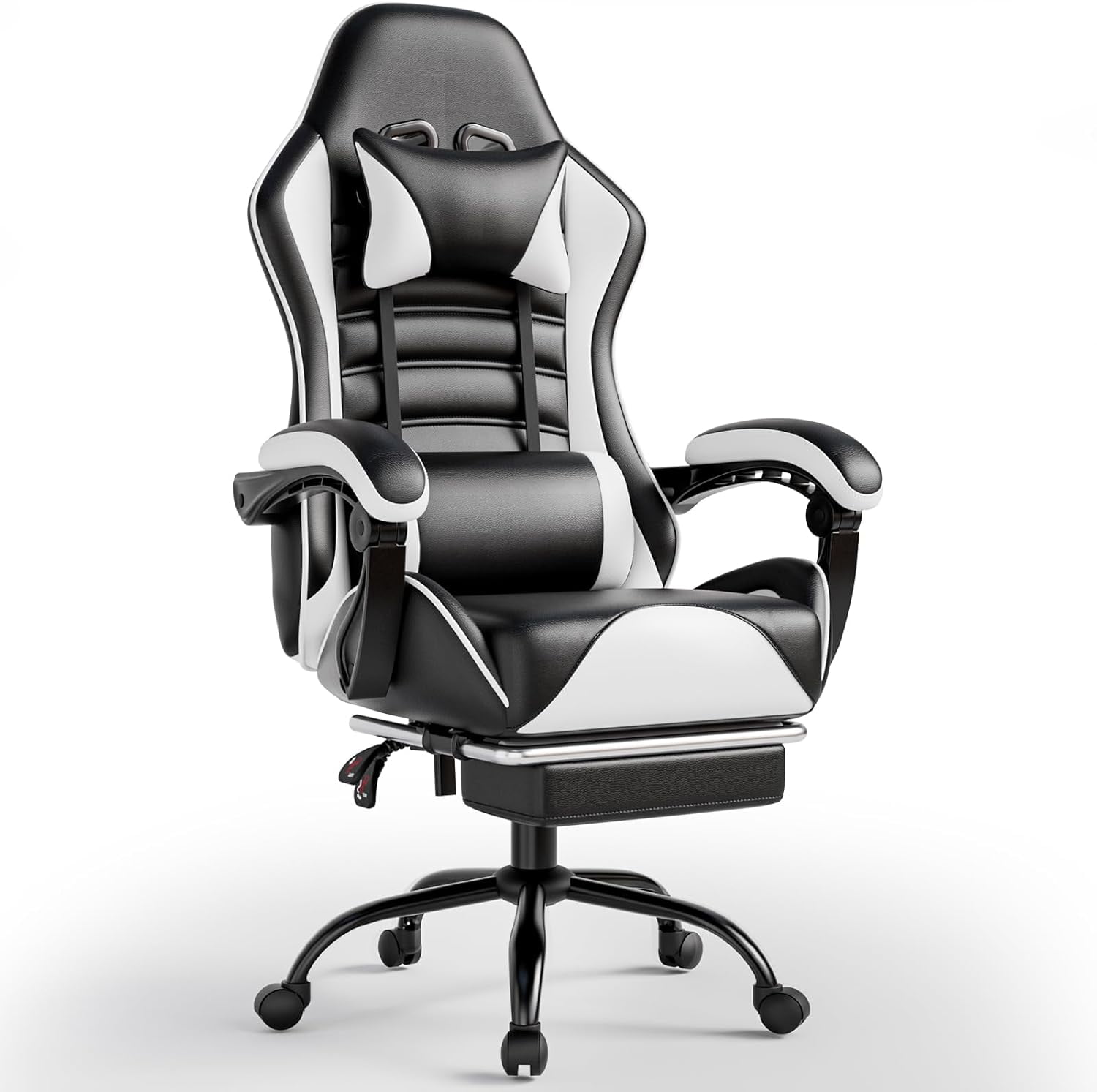 Gaming Chair with Footrest, Wide Computer Chairs for Adults, Height ...