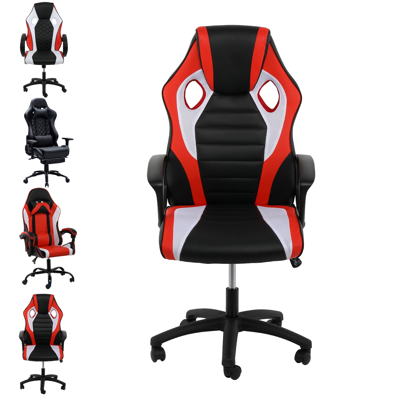 Motent Red Gamer Gaming Chair, High Back Computer Ergonomic Adjustable ...