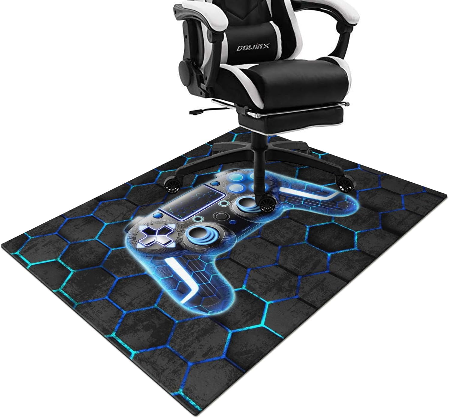 Gaming Chair Mat for Hardwood Floor,48"x36" Gaming Rug for Gaming Room ...
