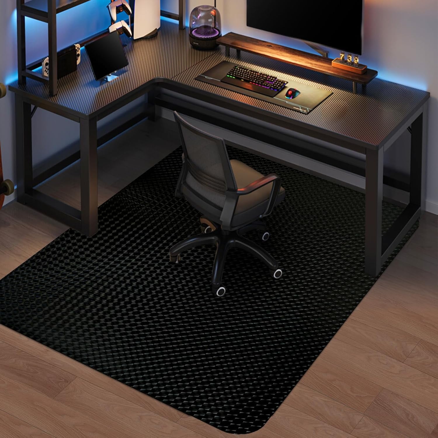 Gaming Chair Mat for Hardwood Floor, 60"×46" Large Office Chair Mat ...