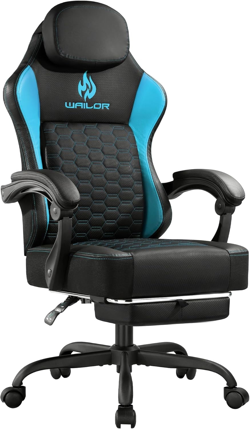 Gaming Chair with Pocket Spring Cushion, Video Game Computer Chair with ...