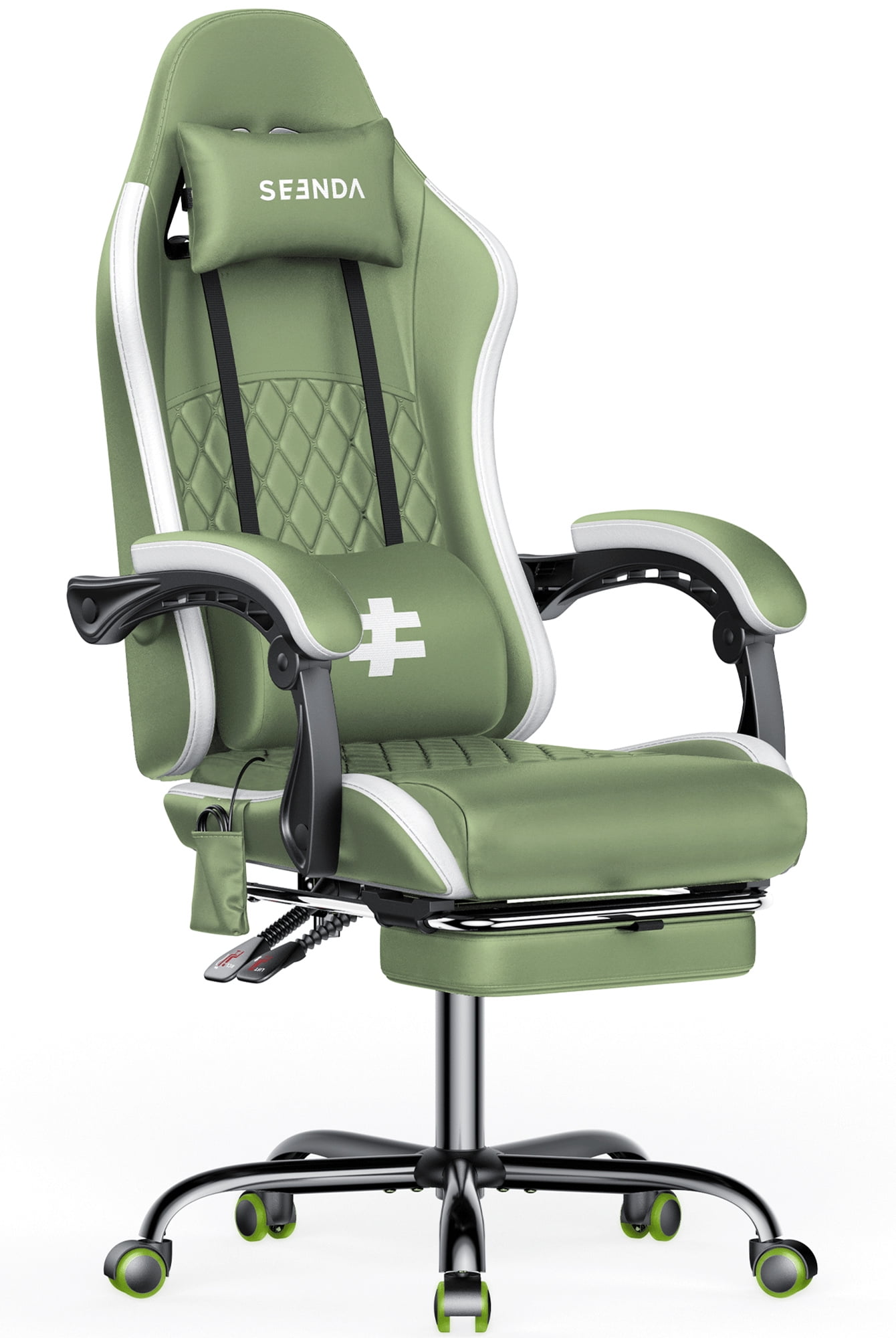 Seenda Gaming Chair, Fabric Computer Office Chair, Linkage Armrests and ...
