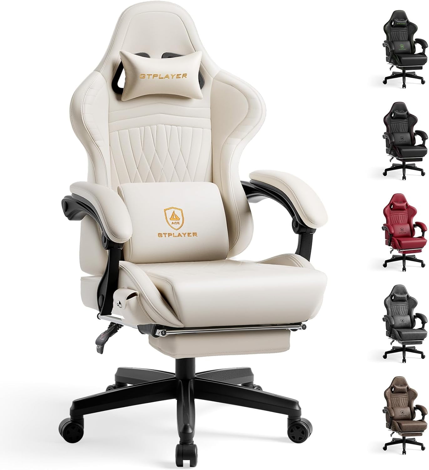 Gaming Chair with Speakers, Video Game Chairs with Footrest, PC Gamer ...