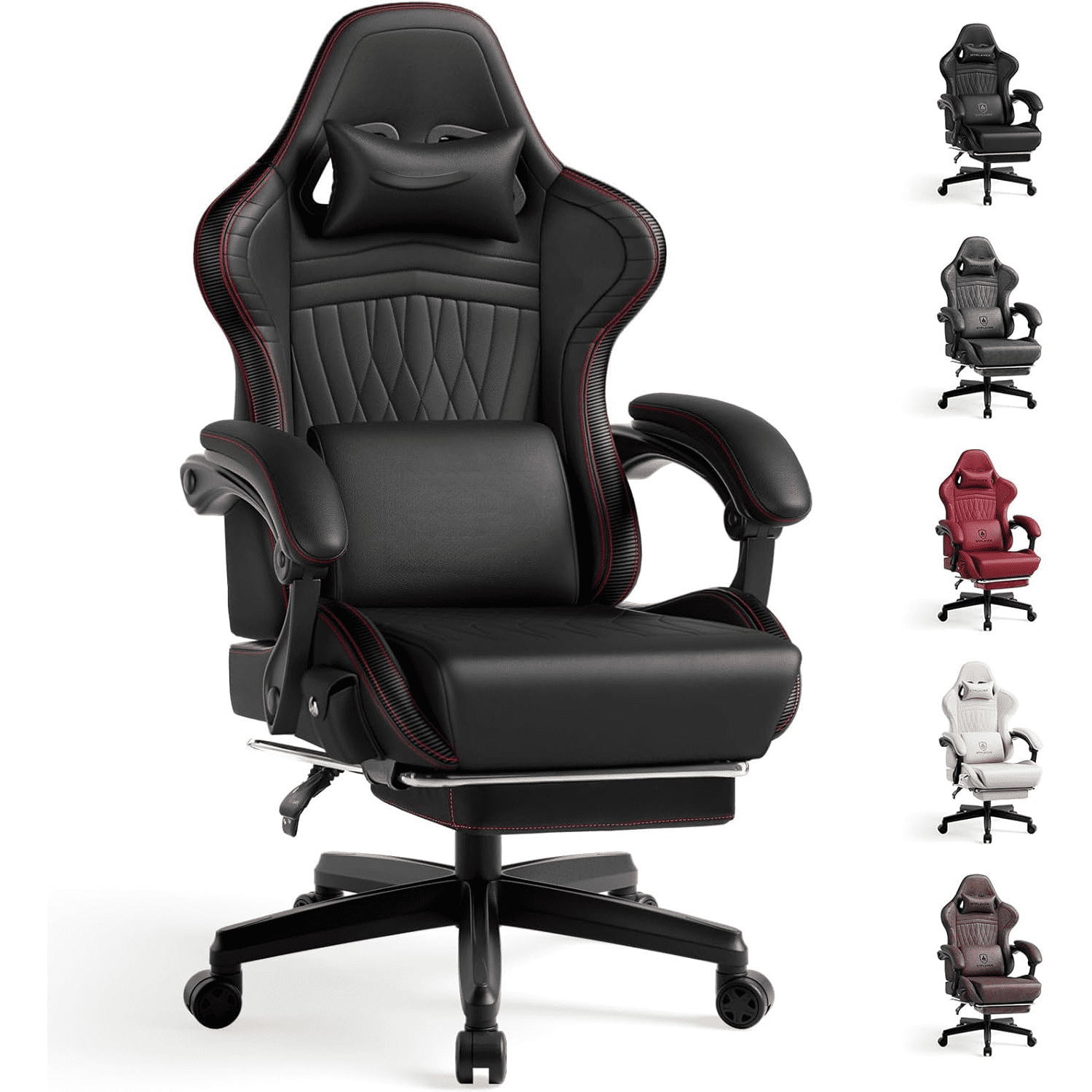 Gaming Chair with Speakers, Video Game Chairs with Footrest, PC Gamer ...
