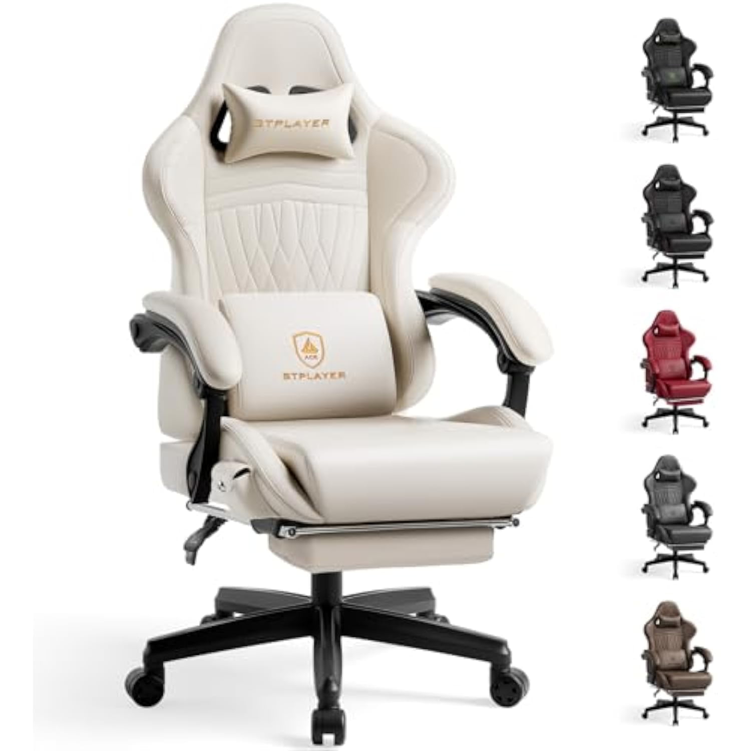 Gaming Chair with Speakers, Video Game Chairs with Footrest, PC Gamer ...