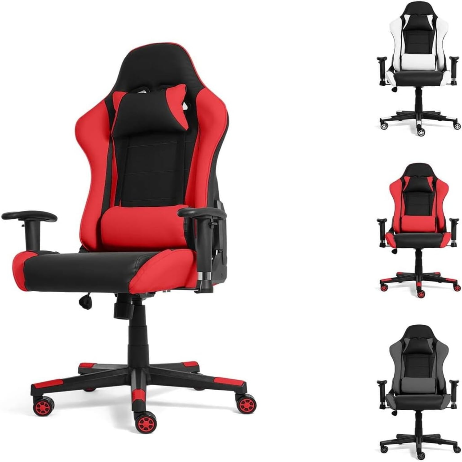 Gaming Chair with Upgraded Cylinder/3D Armrest Racing Video Game Chair ...
