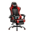 Gaming Chair, Video Game Chair with Footrest and Massage Lumbar Support ...