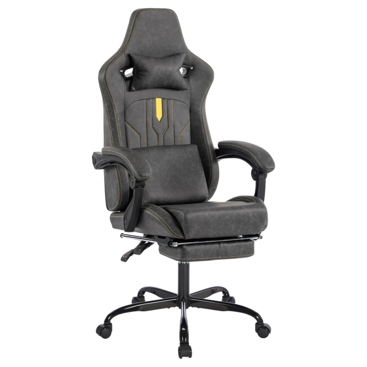 Gaming Chair, Video Game Chair with Massage Lumbar Support and Footrest ...